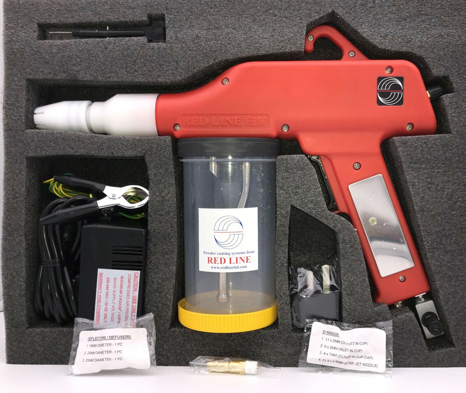 PPC Professional Redline Powder Coating Gun 240volt EZ50